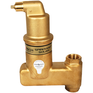 Séparateur de bulles d'air solaire spirovent vertical ff3/4 - Plomberie.fr